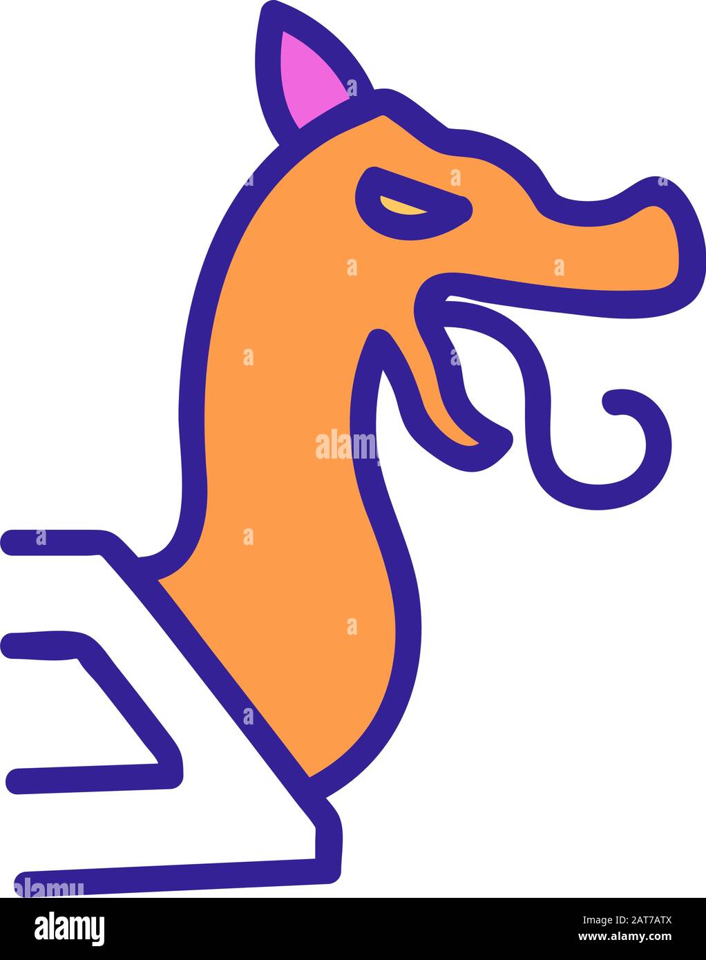Ship Dragon Icon Vector. Isolated contour symbol illustration Stock ...