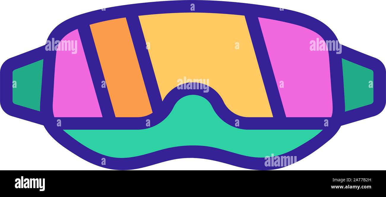 Eye protection icon vector glasses. Isolated contour symbol ...