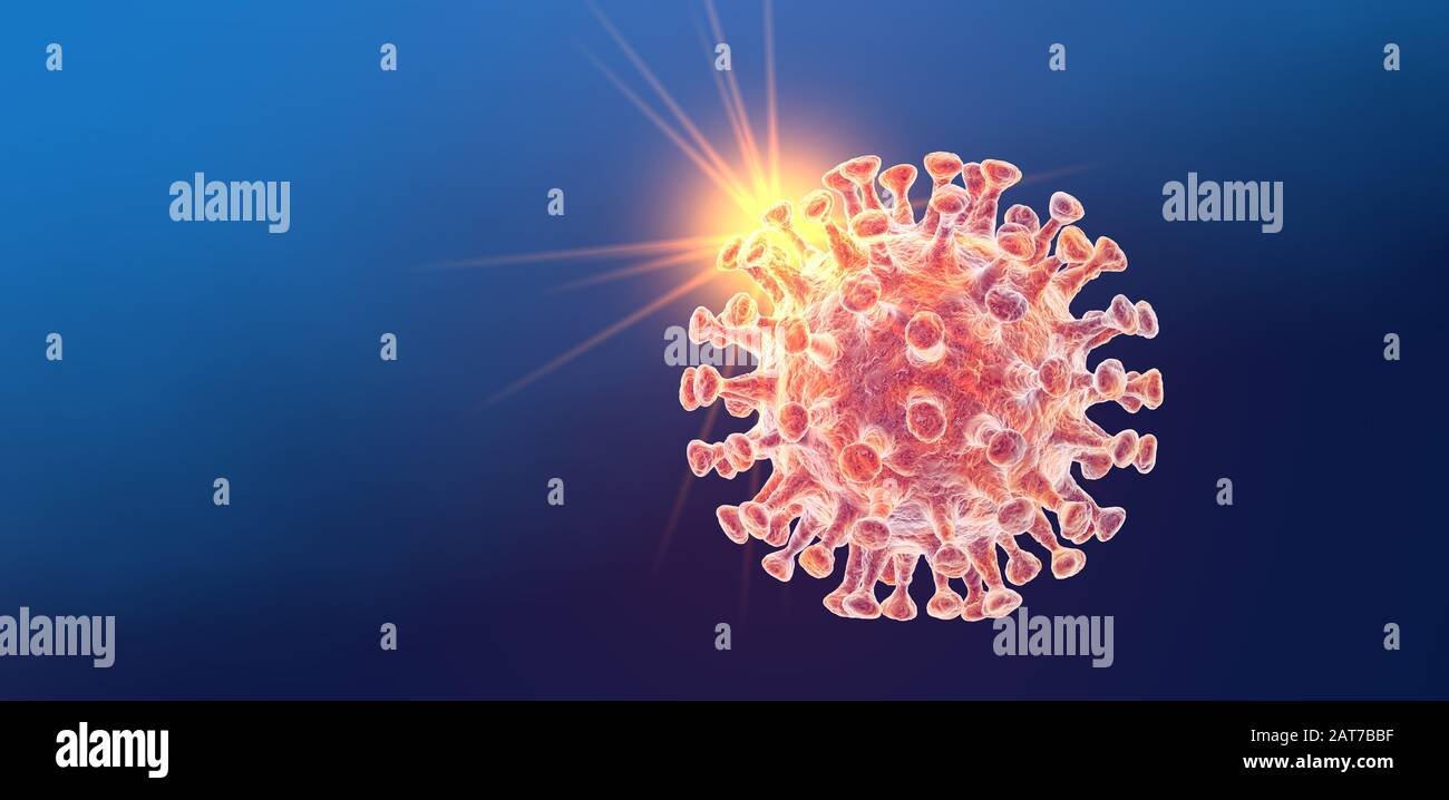 3D illustration showing corona virus, MERS virus, sars, Middle East ...