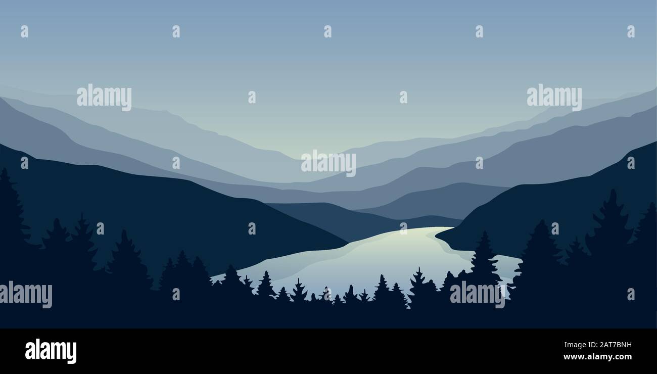 Blue river national park Stock Vector Images - Alamy