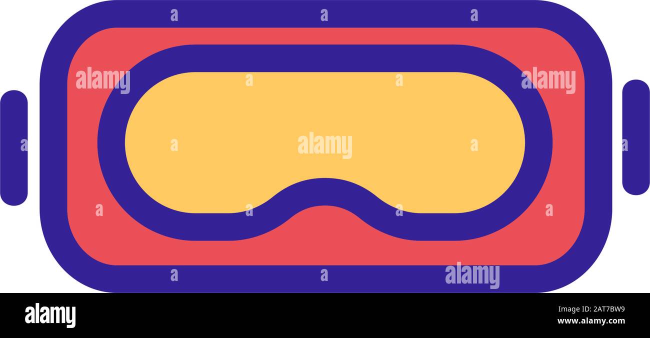 The glasses mask icon vector. Isolated contour symbol illustration ...