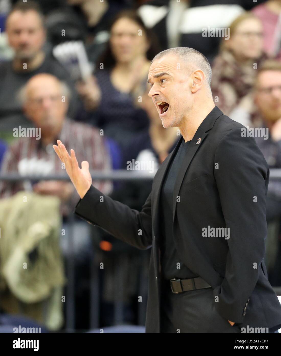 Rostock, Germany. 15th Jan, 2020. Dirk Bauermann, new coach of the ...