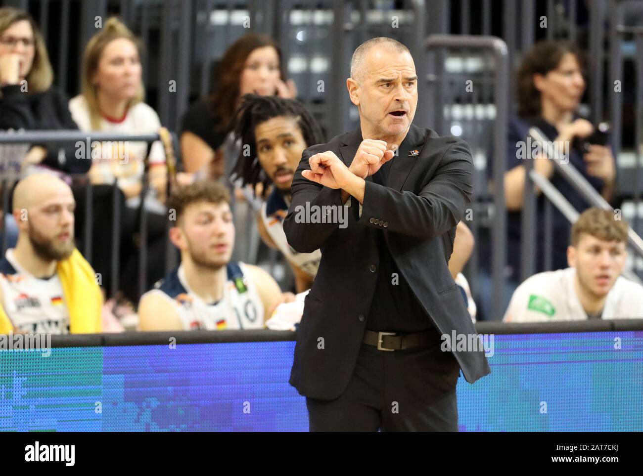Rostock, Germany. 15th Jan, 2020. Dirk Bauermann, new coach of the ...