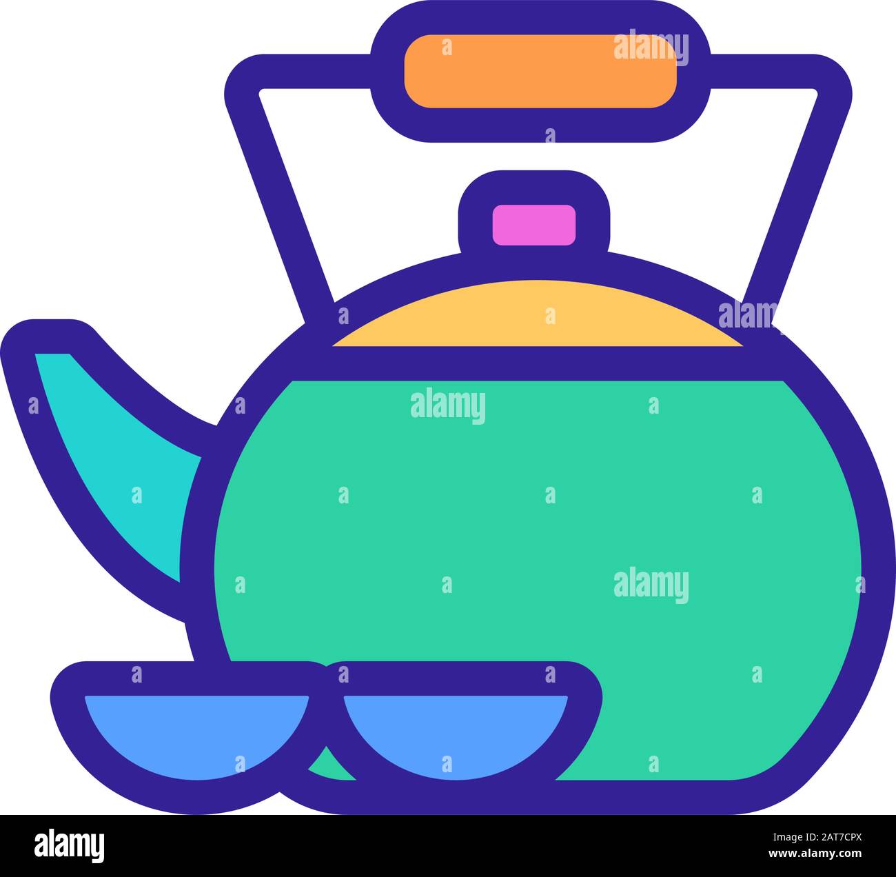 Chinese tea icon vector. Isolated contour symbol illustration Stock ...