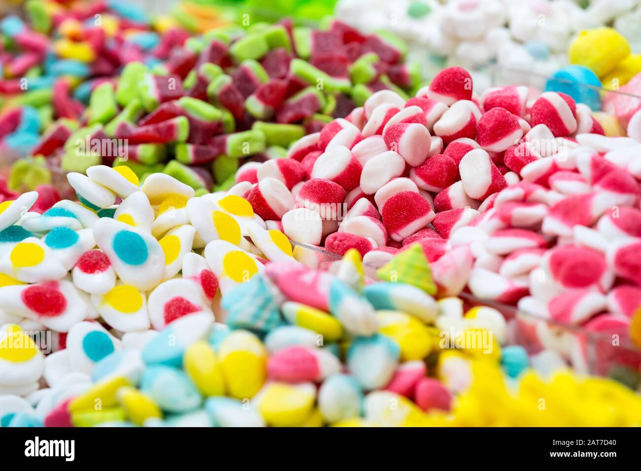 Assortment of jellied colored sweets as a product background Stock ...