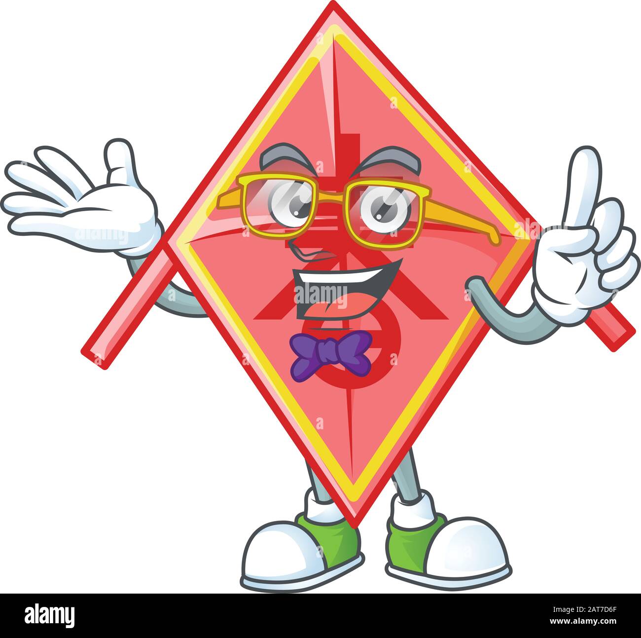 cartoon character of Geek chinese red kite design Stock Vector Image ...