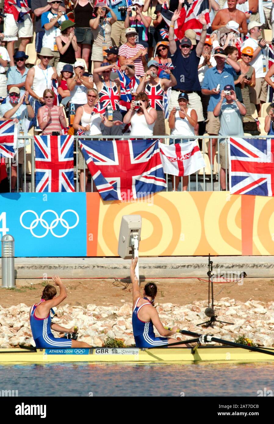 Olympic Games, Athens, GREECE [Rowing-Sun Finals day] Lake Schinias ...