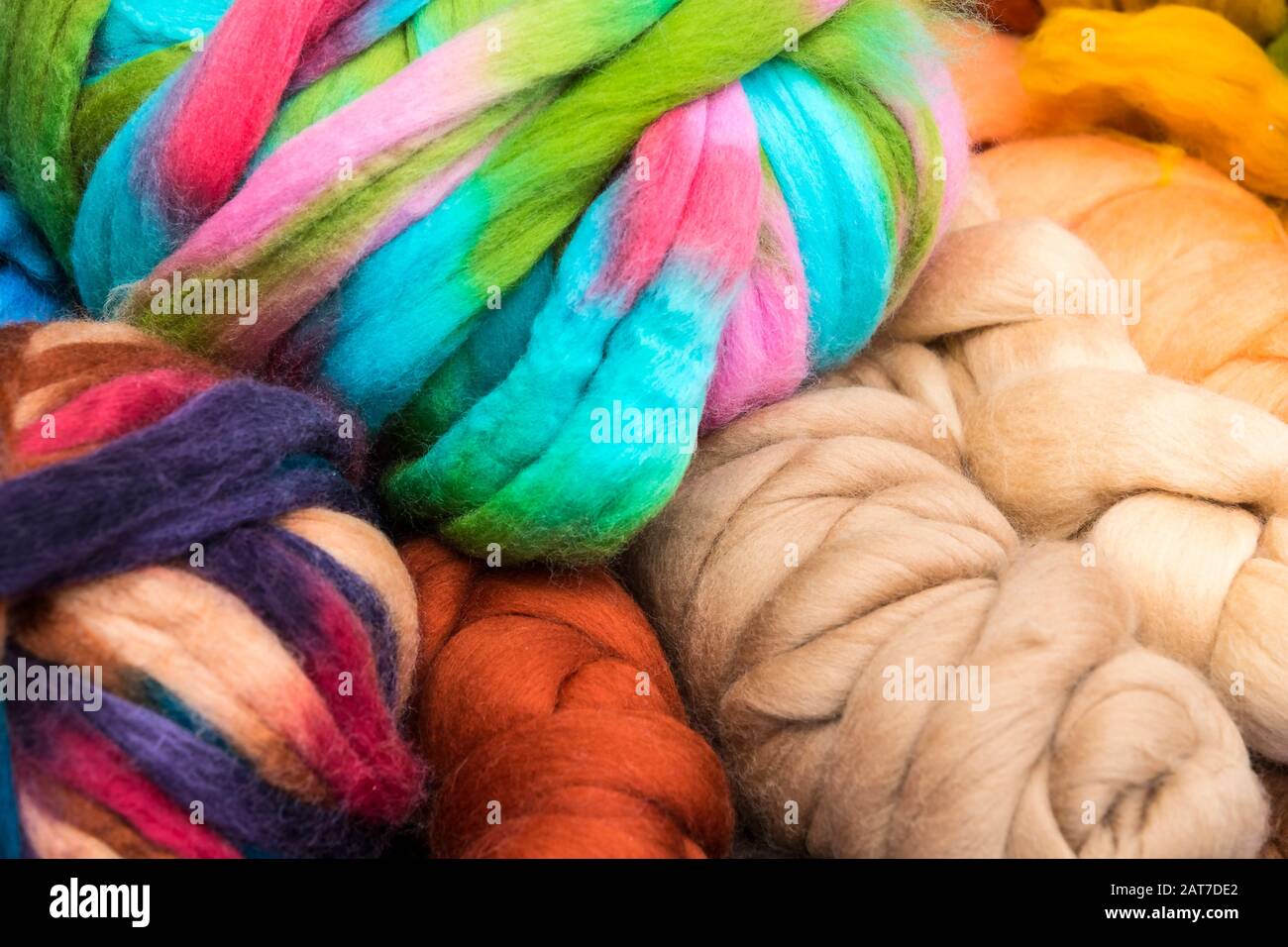Background colored braids threads filmed close-up Stock Photo - Alamy