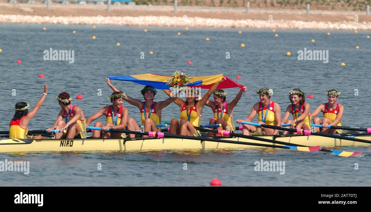 20040822 Olympic Games Athens GREECE, [Rowing-Sun Finals day] Lake ...