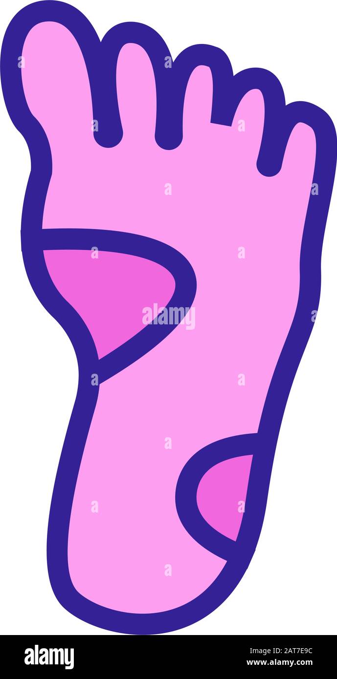 Foot icon vector. Isolated contour symbol illustration Stock Vector ...