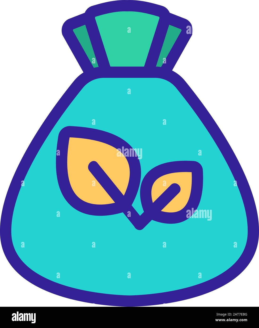 Grass bag icon vector. Isolated contour symbol illustration Stock ...