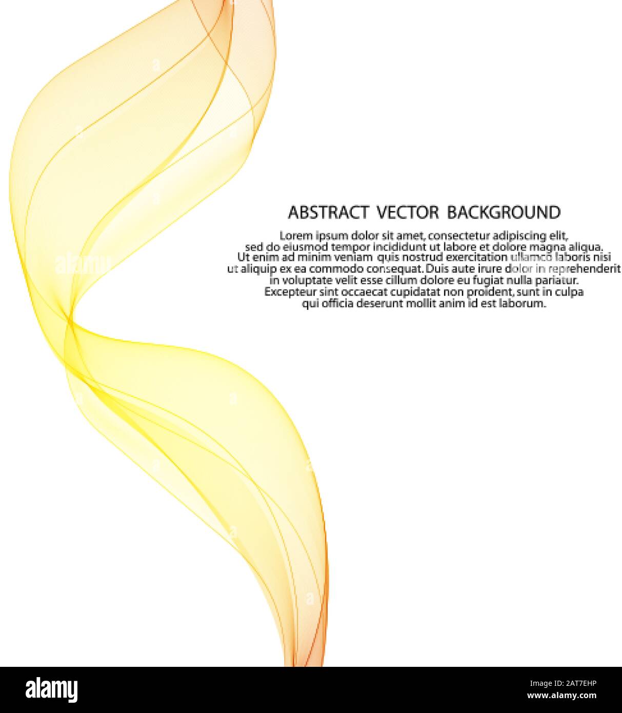 Abstract orange waves - data stream concept. Vector illustration. Clip ...