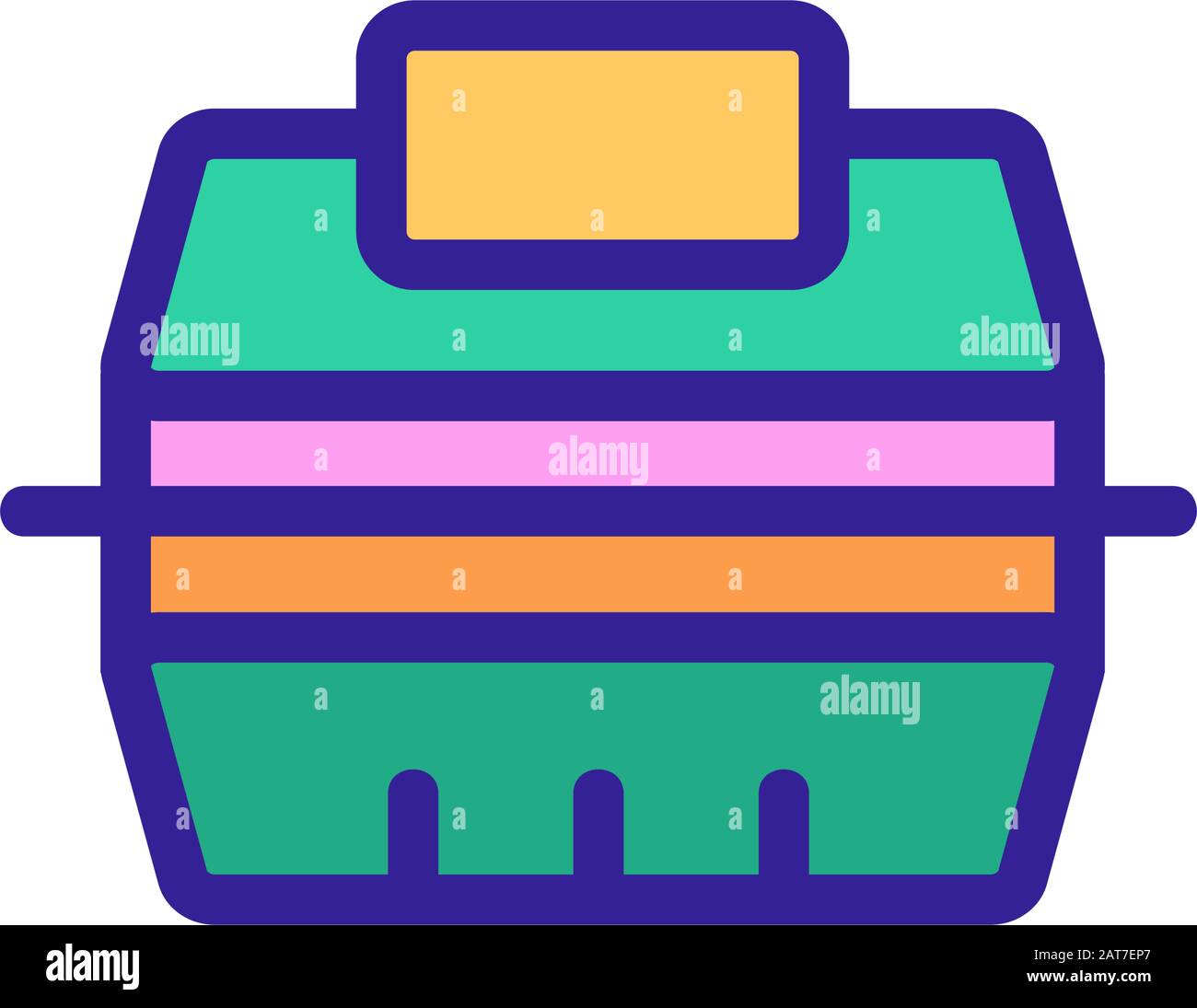 plastic container icon vector. Isolated contour symbol illustration ...