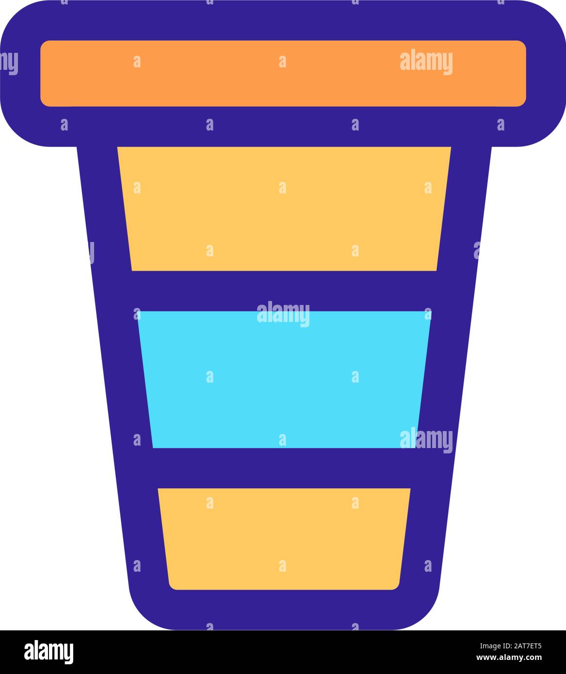 disposable glass icon vector. Isolated contour symbol illustration ...