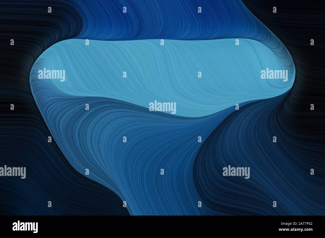 abstract fluid wallpaper with very dark blue, steel blue and teal blue ...