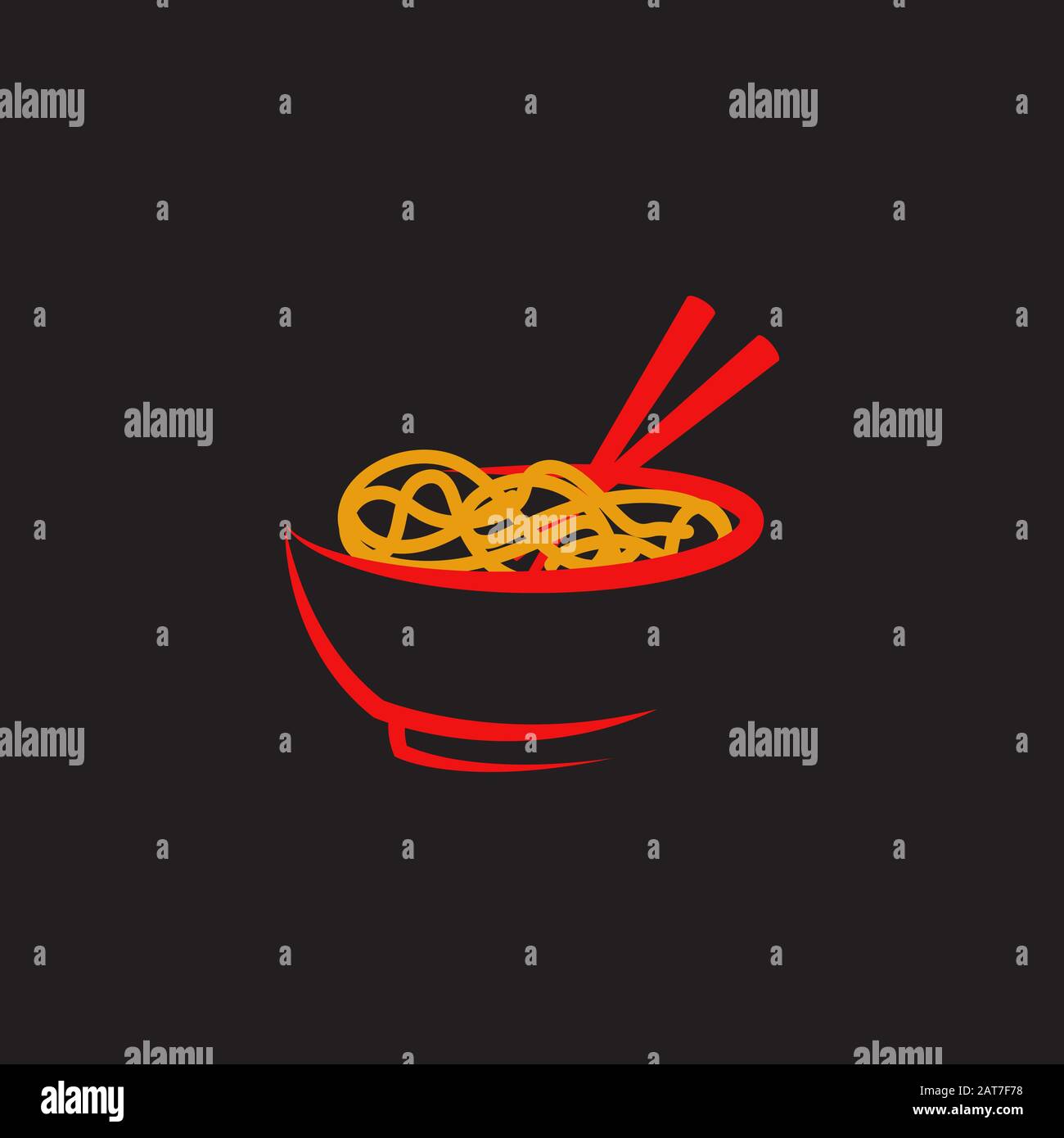 Noodles food sign symbol illustration design template Stock Vector ...