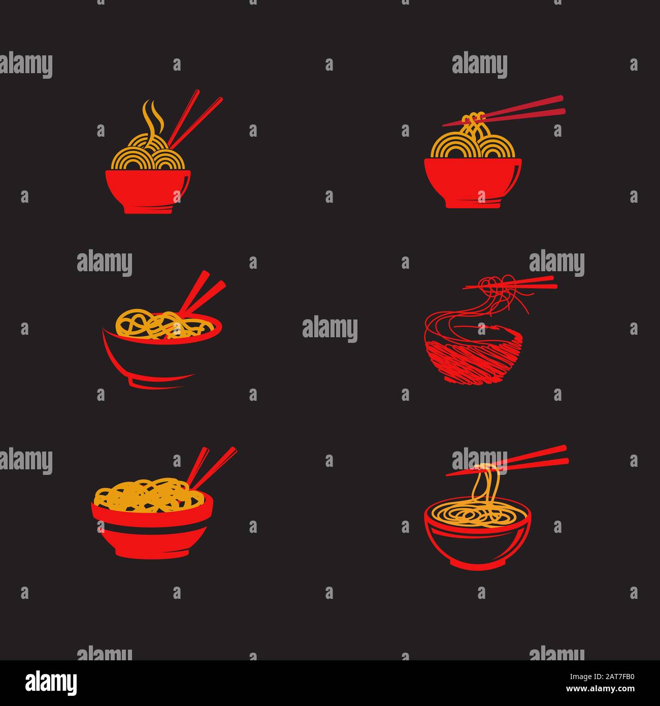 Noodle logo hi-res stock photography and images - Alamy