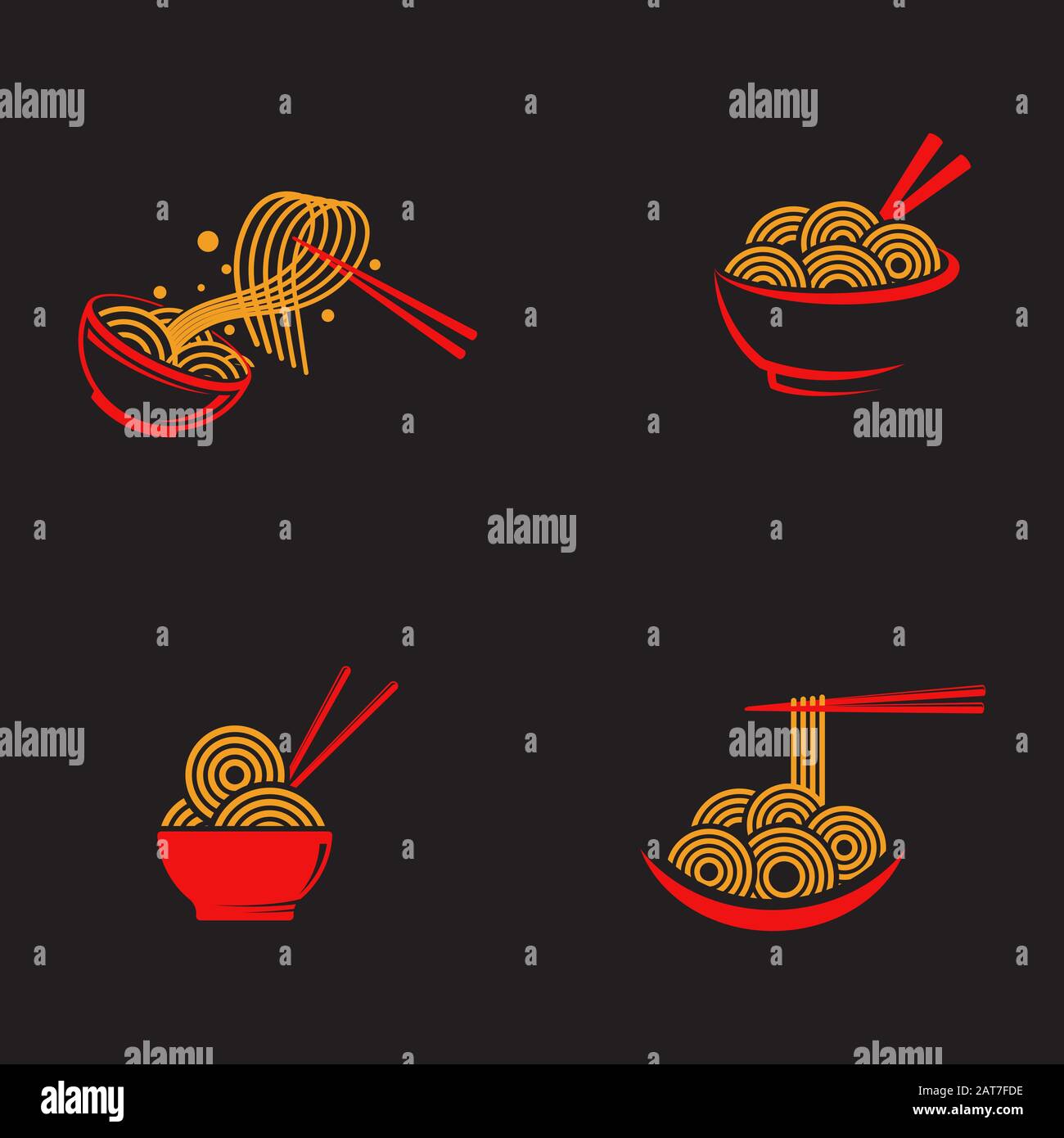 Noodle logo hi-res stock photography and images - Alamy