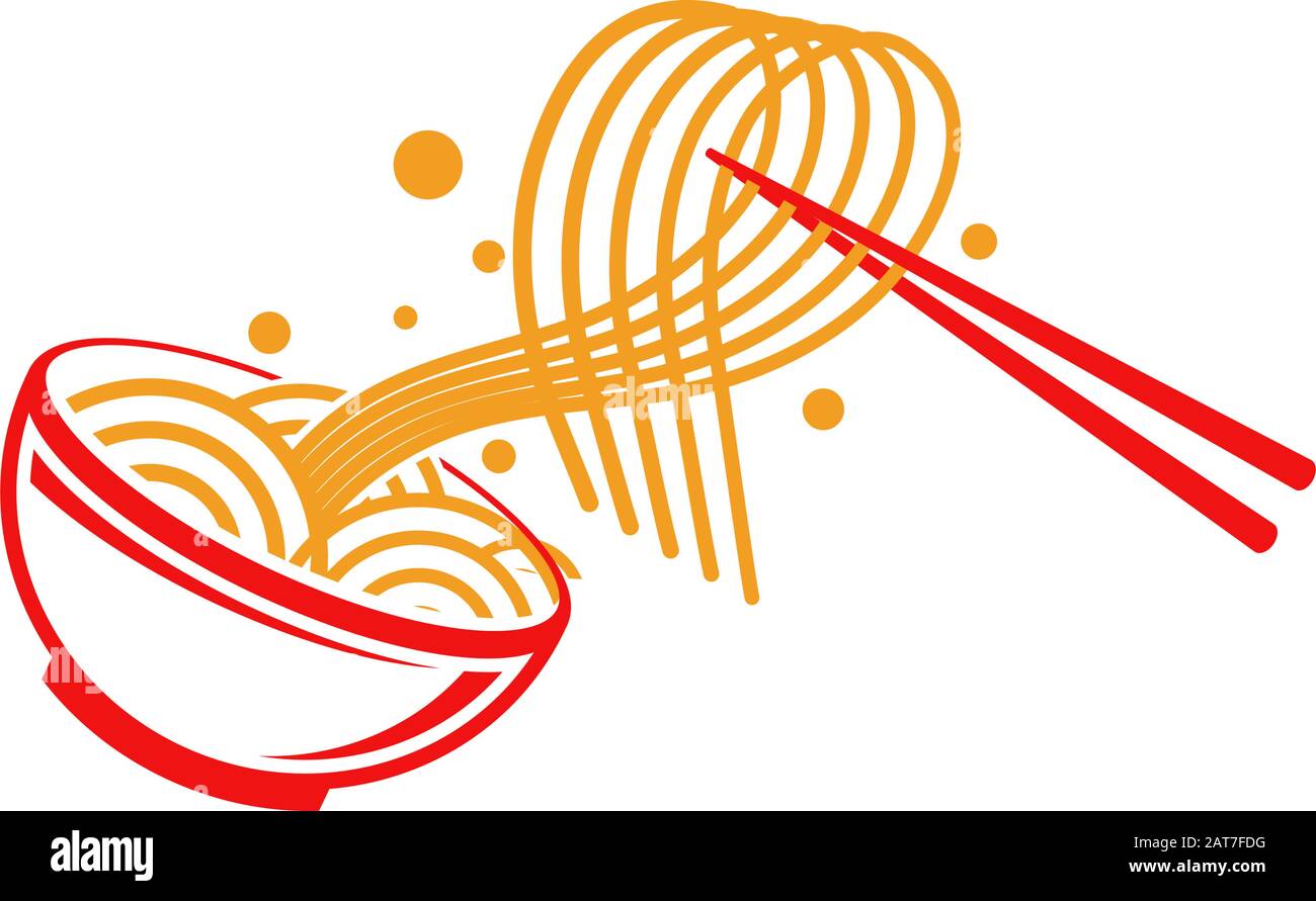 Noodles food sign symbol illustration design template Stock Vector ...