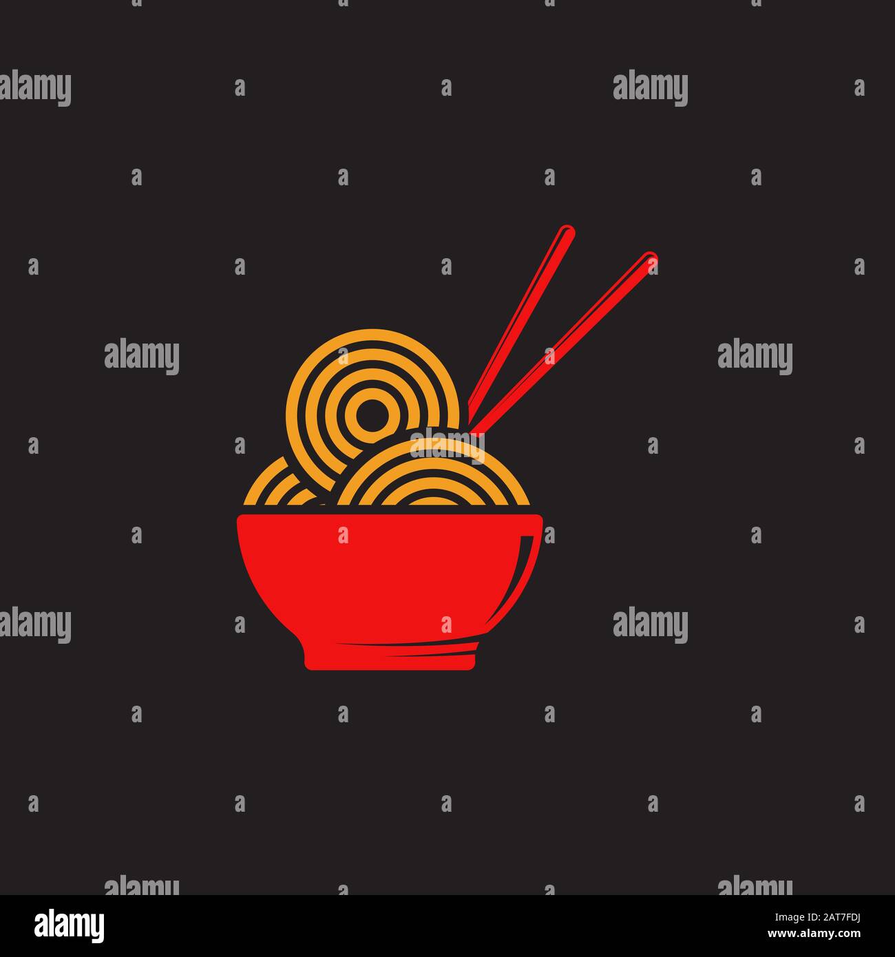 Noodles food sign symbol illustration design template Stock Vector ...