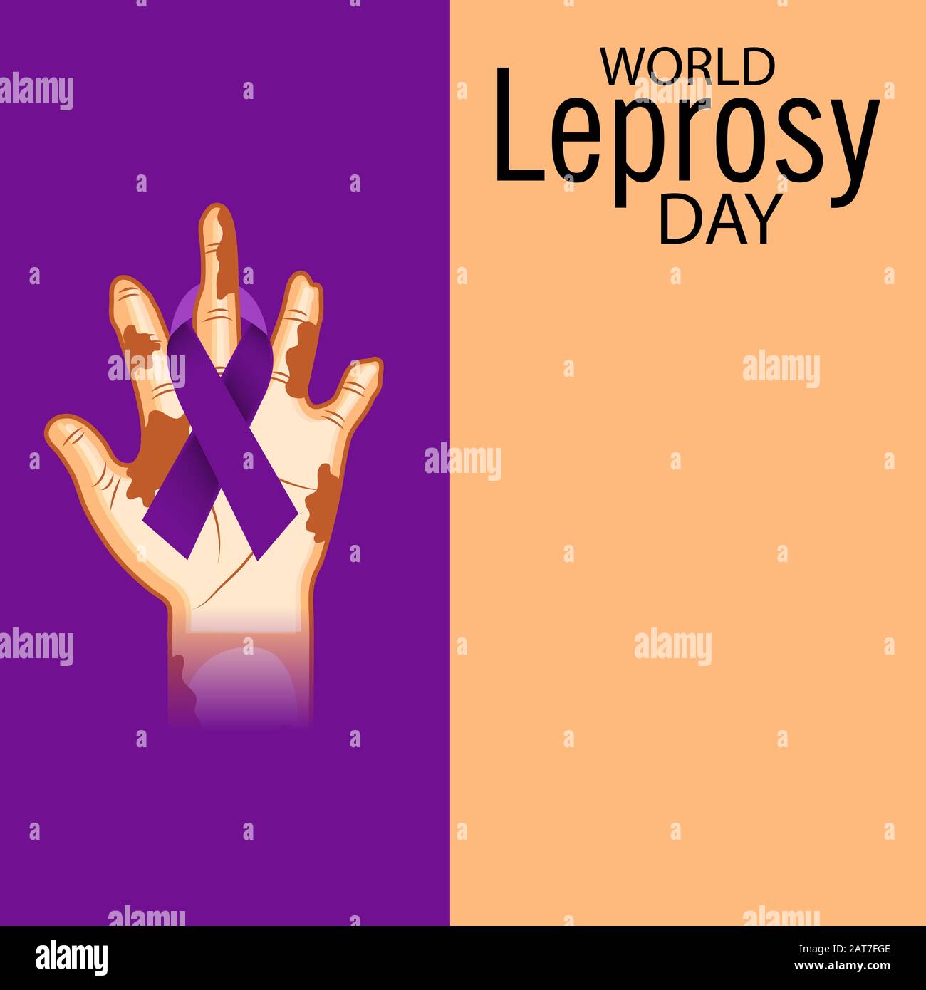 Vector illustration of a Background for World Leprosy Day Stock Photo ...