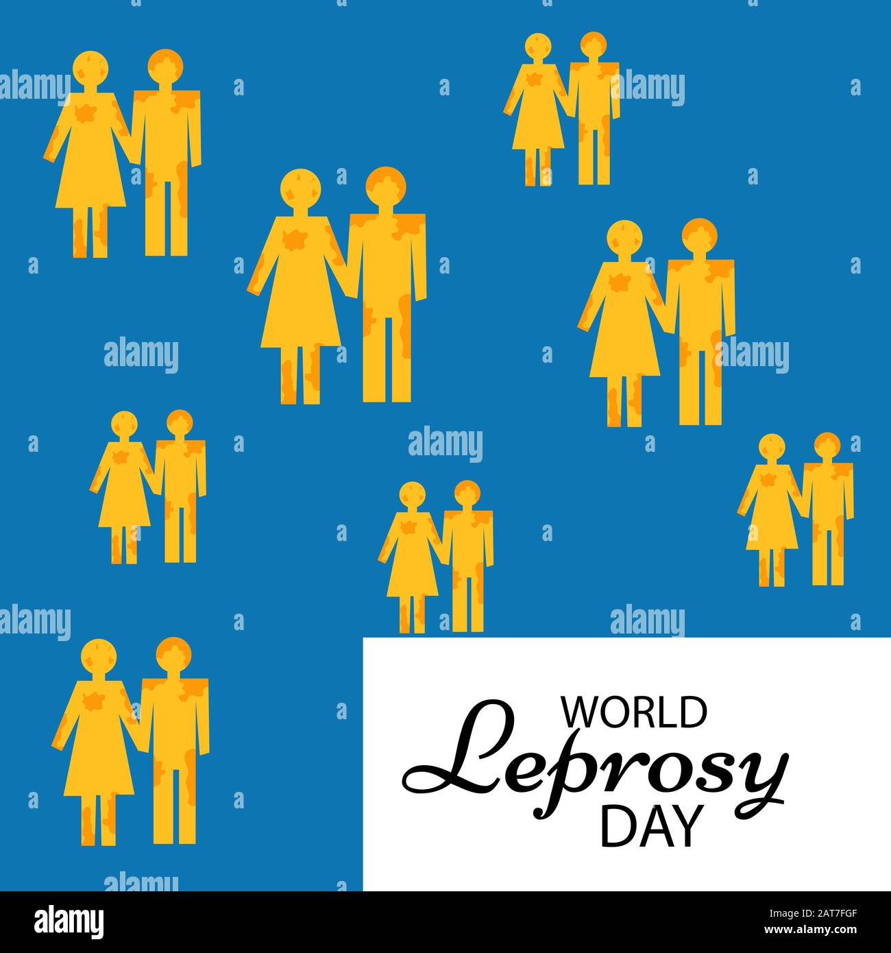 Vector illustration of a Background for World Leprosy Day Stock Photo ...