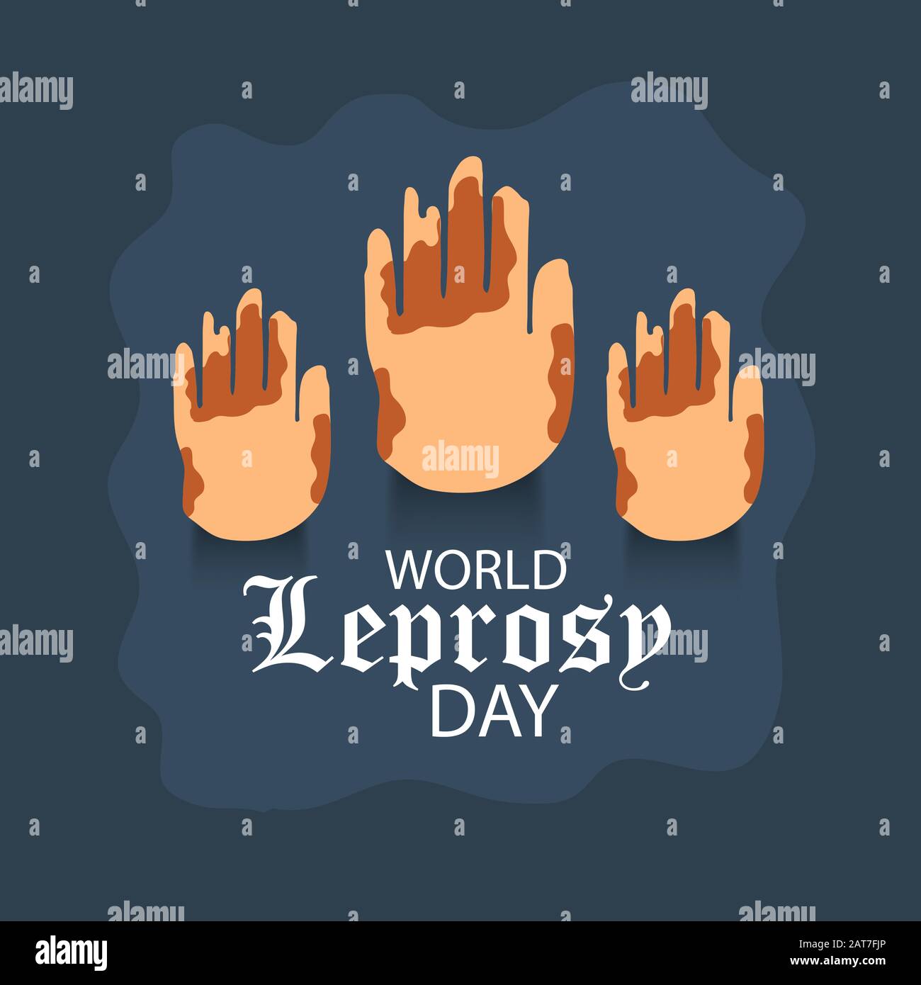 Vector illustration of a Background for World Leprosy Day Stock Photo ...