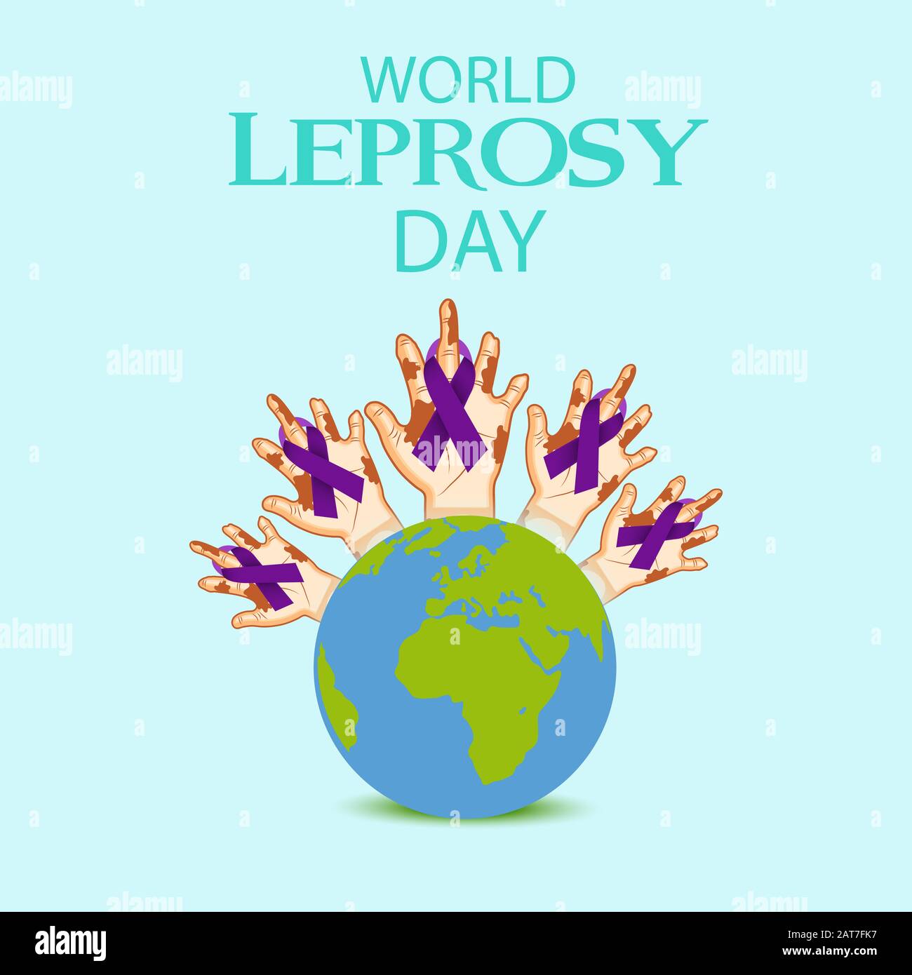 Vector illustration of a Background for World Leprosy Day Stock Photo ...