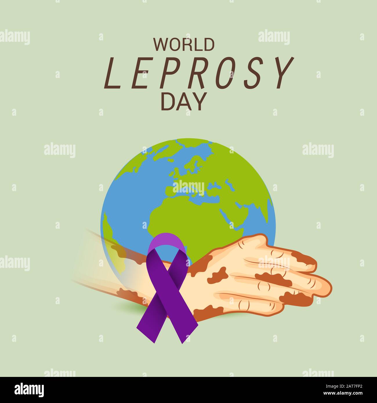 Vector illustration of a Background for World Leprosy Day Stock Photo ...
