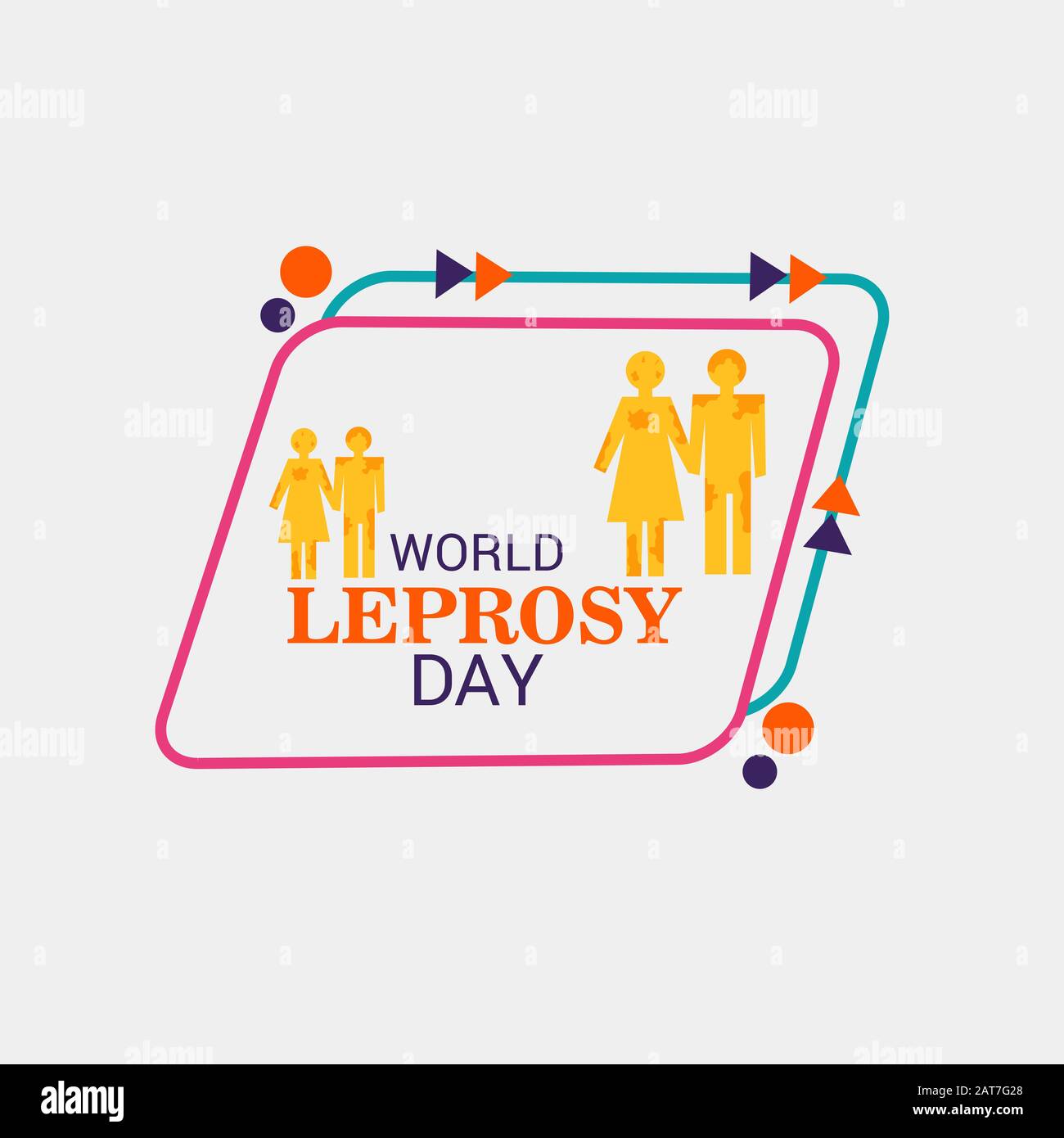 Vector illustration of a Background for World Leprosy Day Stock Photo ...