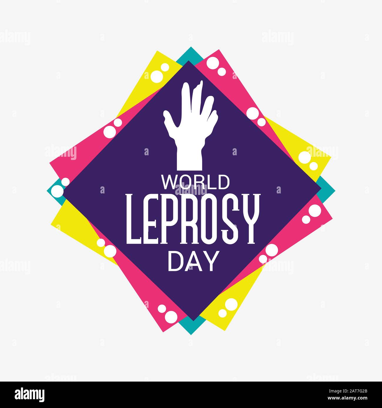 Vector illustration of a Background for World Leprosy Day Stock Photo ...