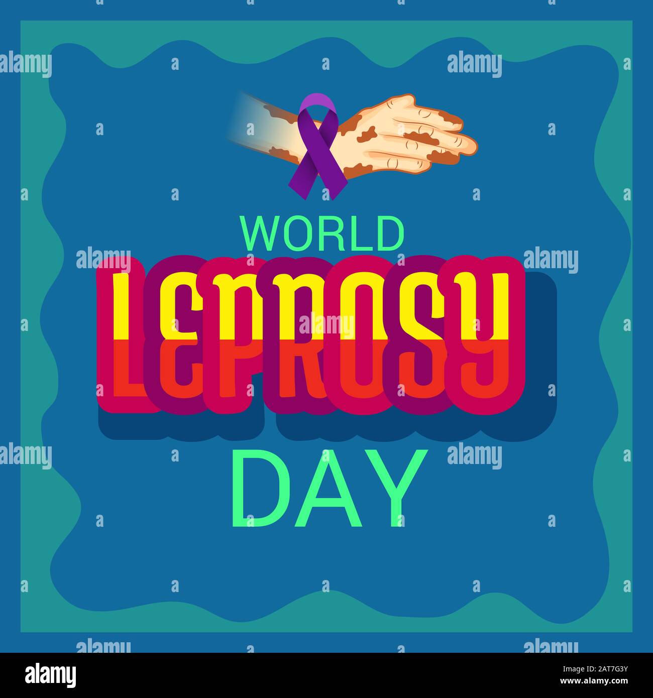 Vector illustration of a Background for World Leprosy Day Stock Photo ...