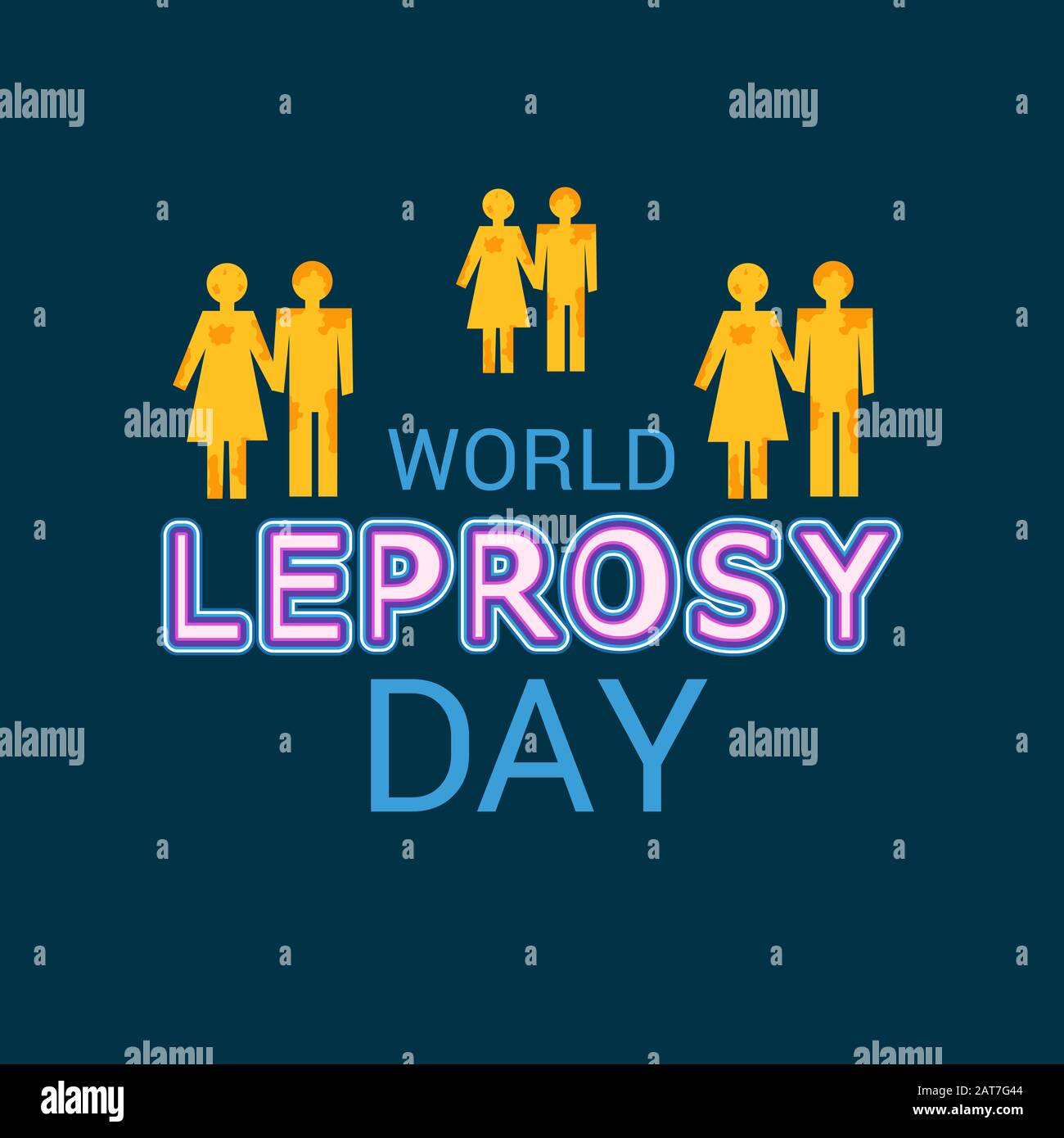 Vector illustration of a Background for World Leprosy Day Stock Photo ...