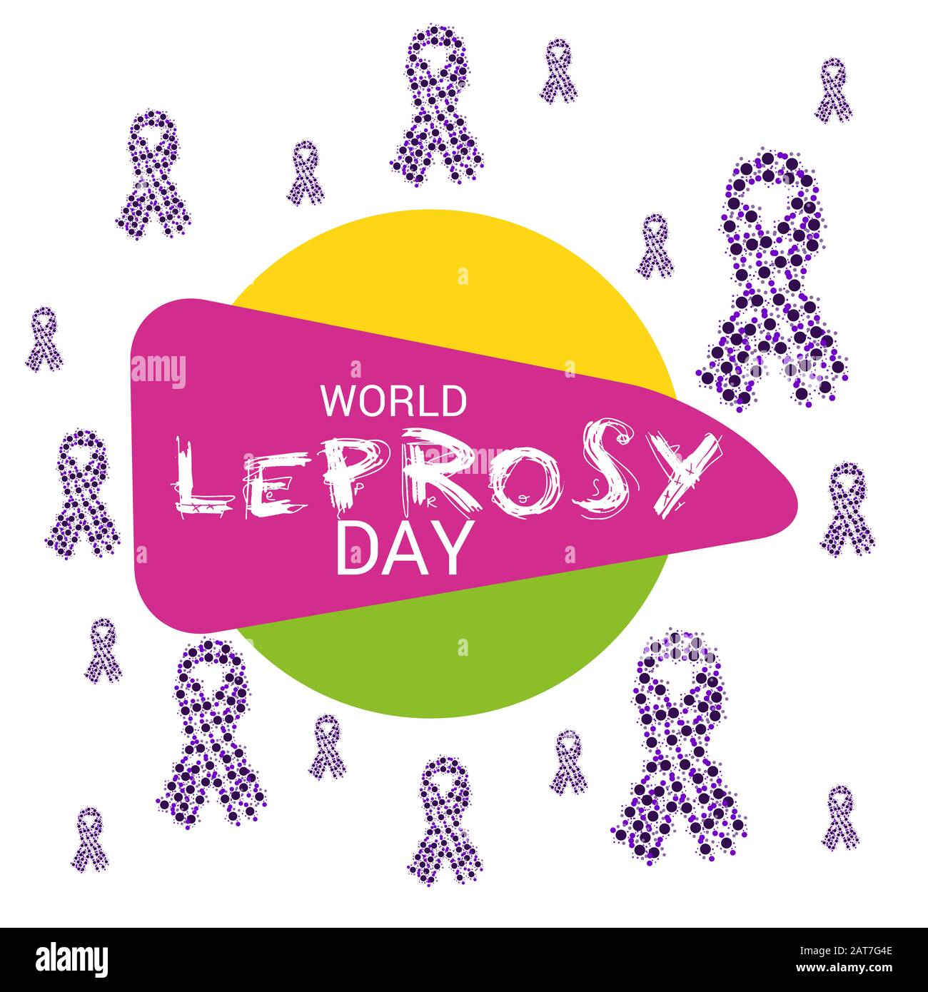 Vector illustration of a Background for World Leprosy Day Stock Photo ...