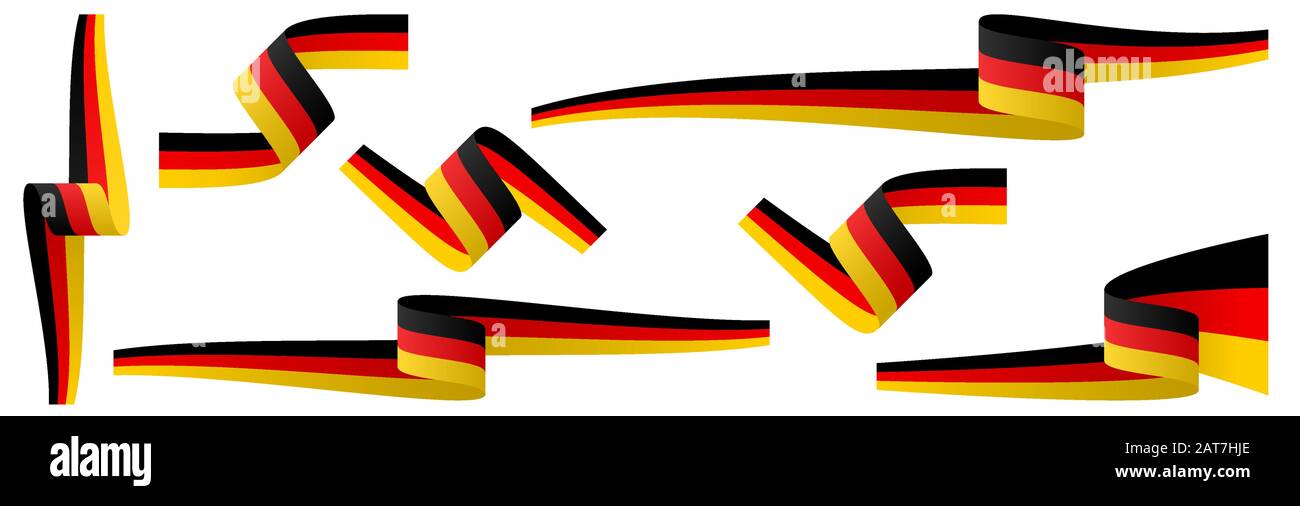collection of seven different german country flag banners with national ...