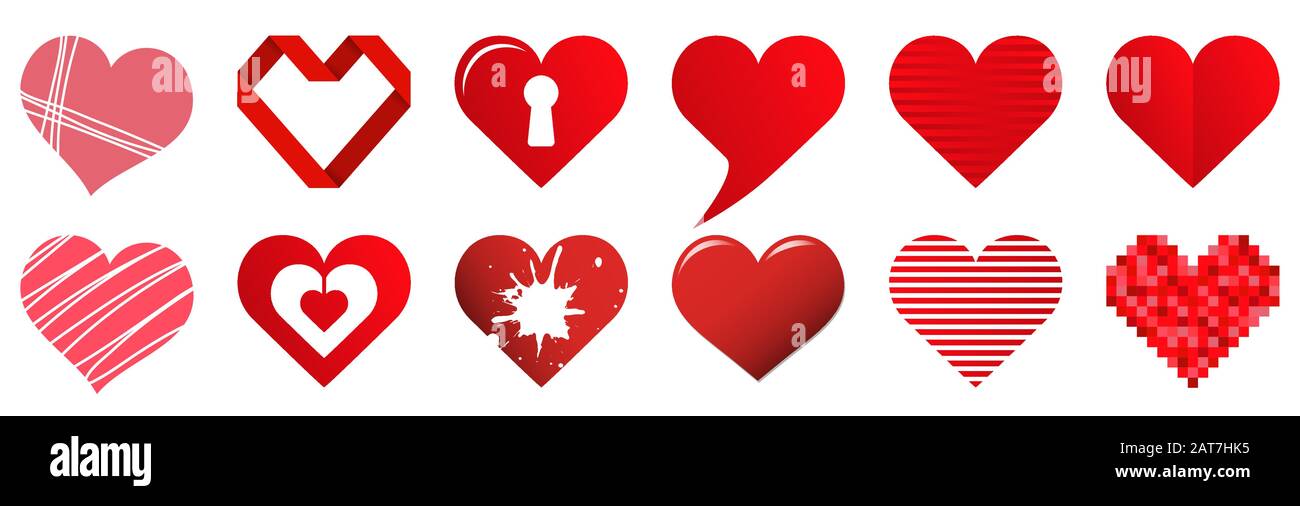 Different hearts hi-res stock photography and images - Alamy