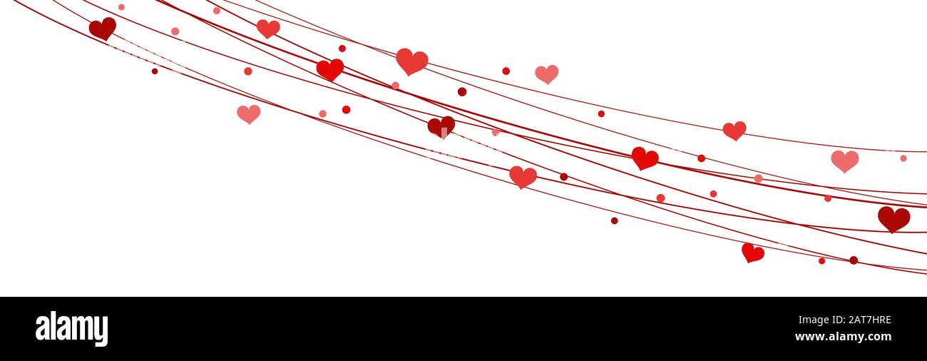 EPS 10 vector file showing hearts on strings background for valentine's ...