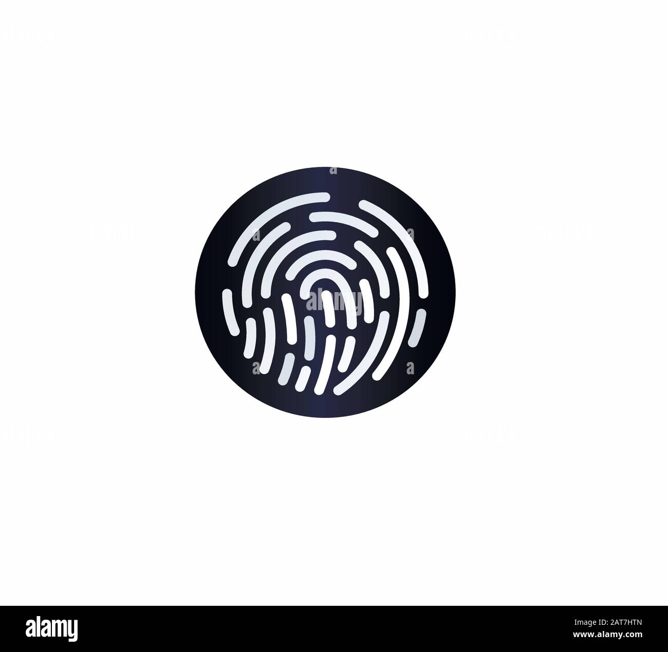 Fingerprint icon close-up isolated - security and unlock Stock Vector ...