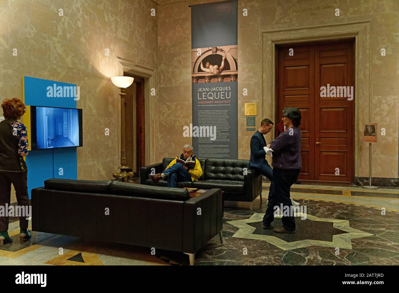 An exhibition area in the Morgan Library & Museum, a complex of ...