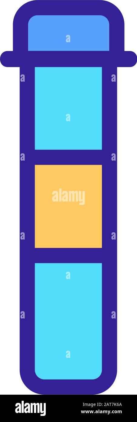 glass test tube icon vector. Isolated contour symbol illustration Stock ...