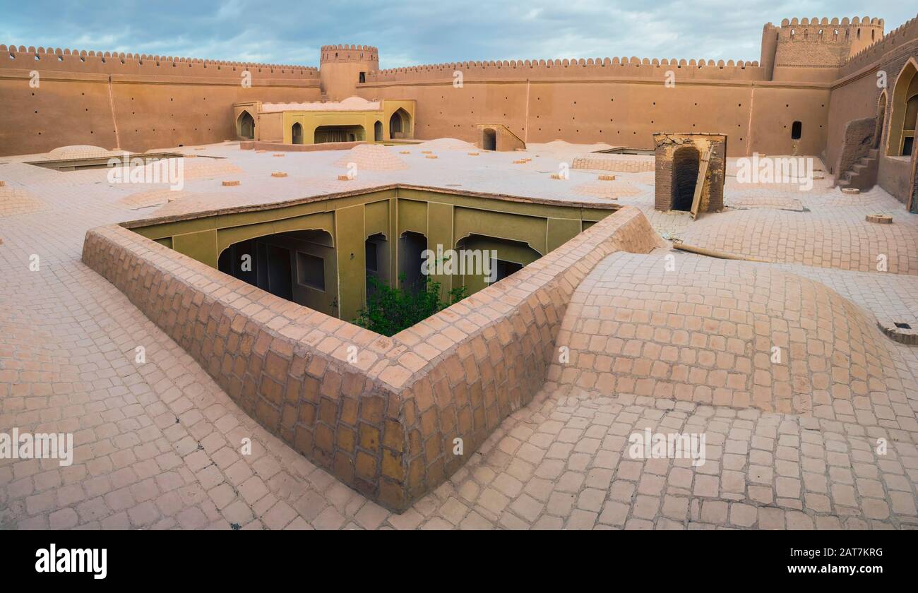 Ruins, towers and walls of Rayen Citadel, Biggest adobe building in the ...