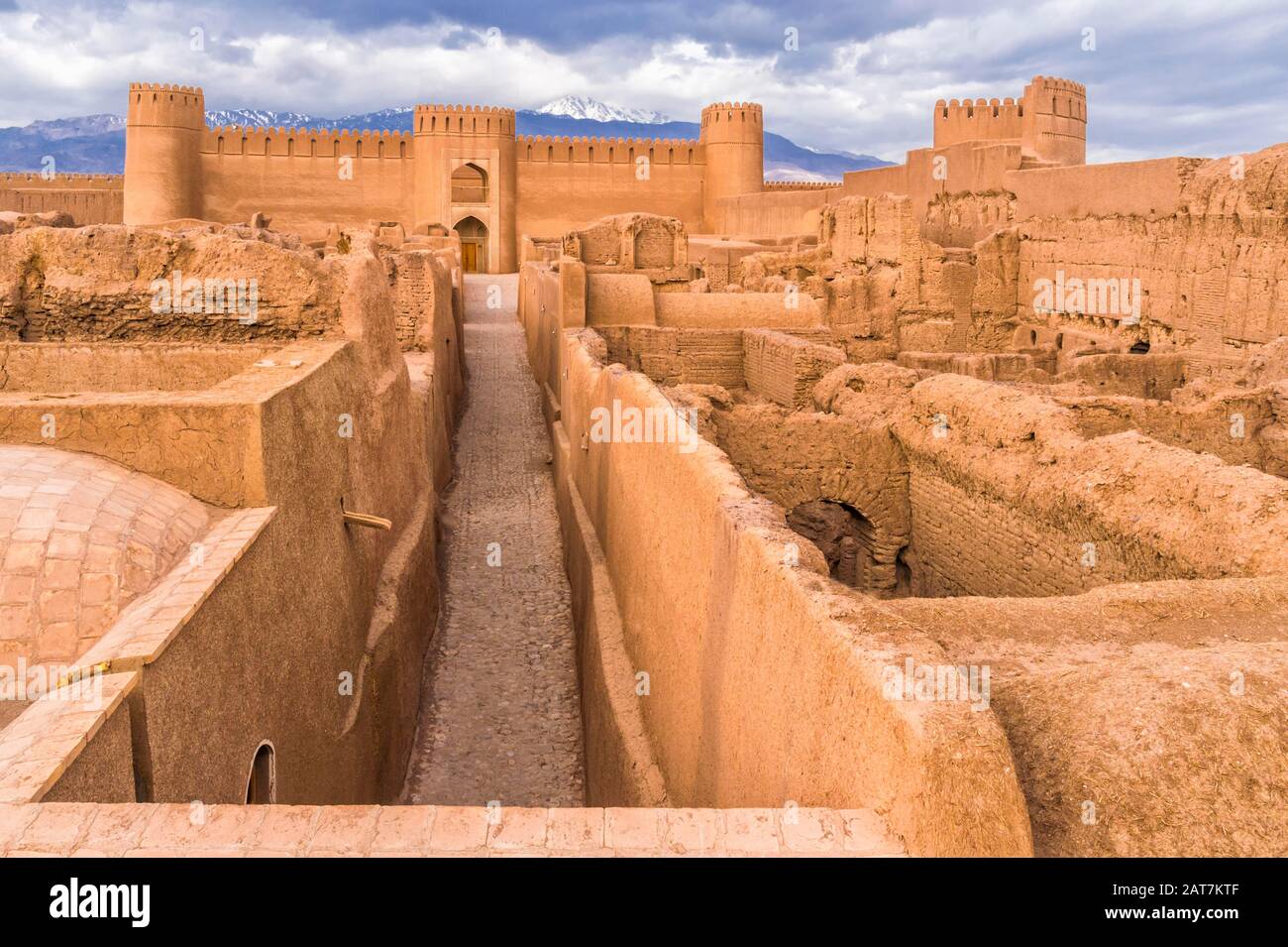 Ruins, towers and walls of Rayen Citadel, Biggest adobe building in the ...