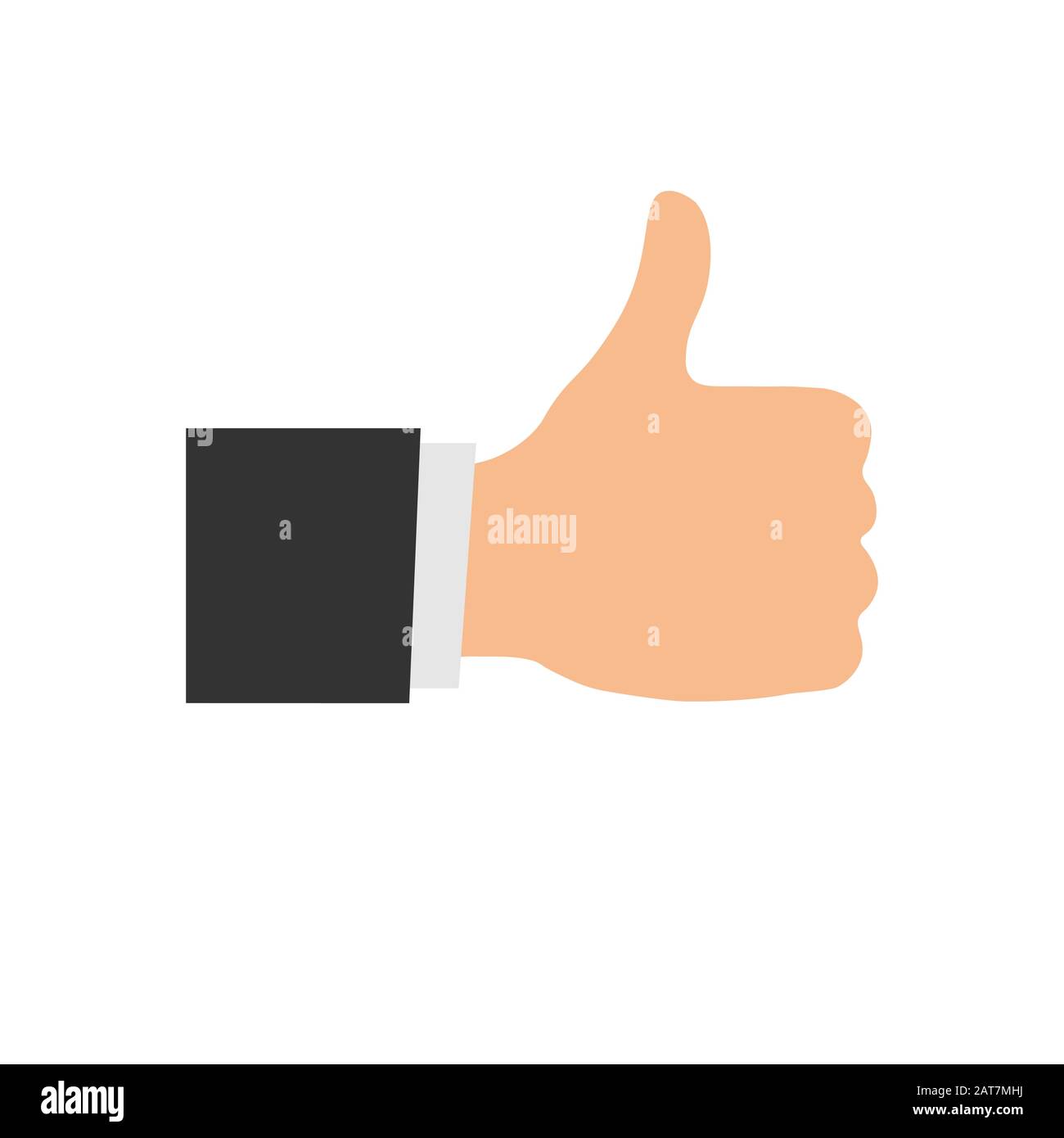 Thumb up like hand symbol. isolated on white background. Vector ...