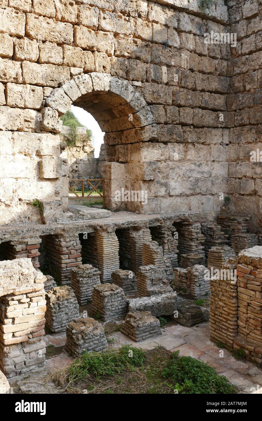 Roman baths at Perge, Turkey Stock Photo - Alamy