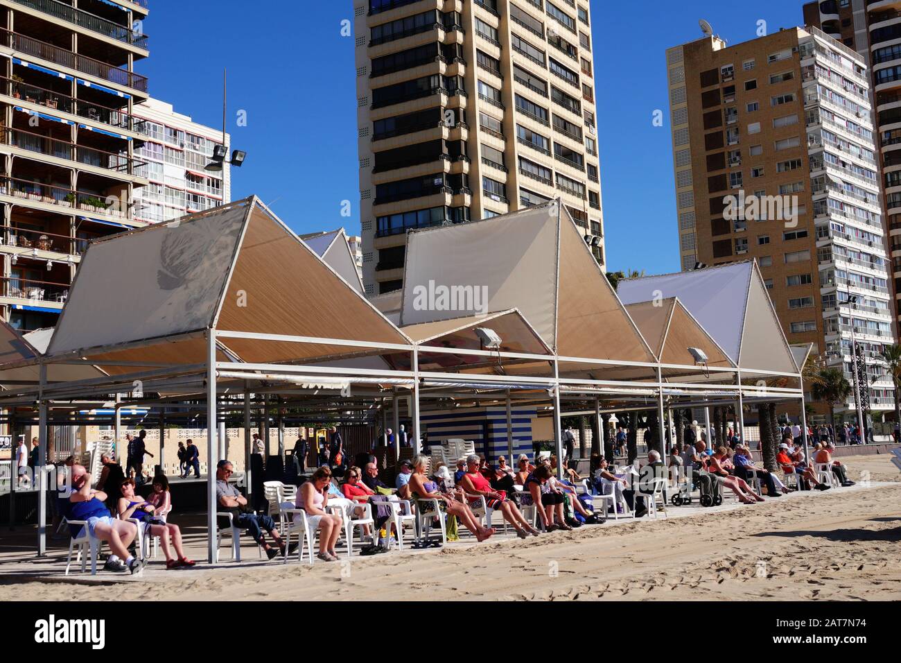 Benidorm, Alicante Province, Spain. 31st Jan, 2020. British tourists ...