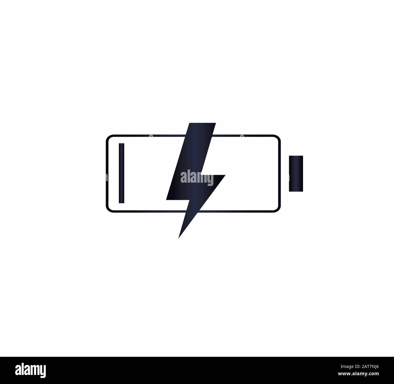 Blue web icon battery charging, power supply. Vector icon for website ...