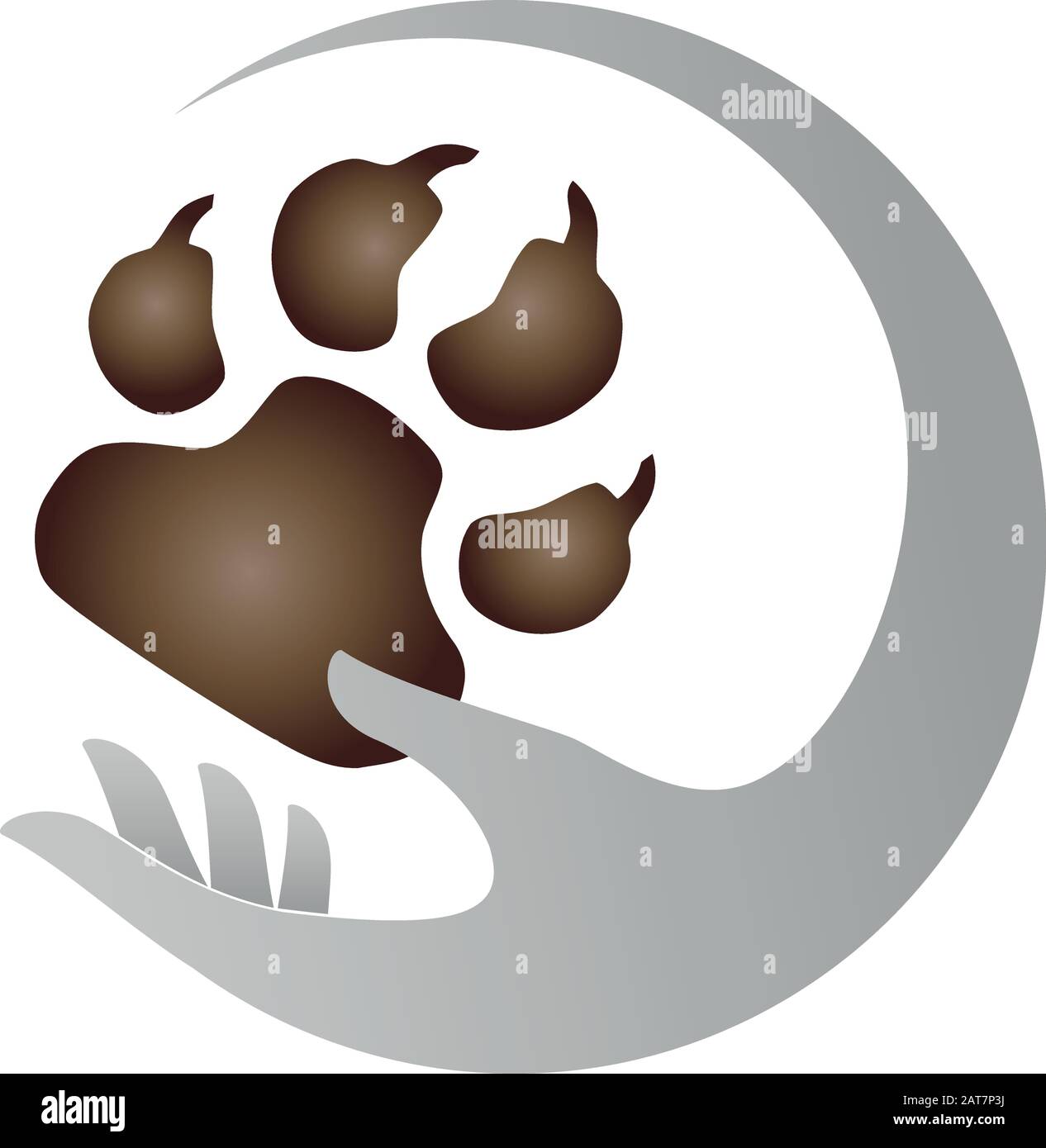 Paw, dogs, hand, logo Stock Vector Image & Art - Alamy