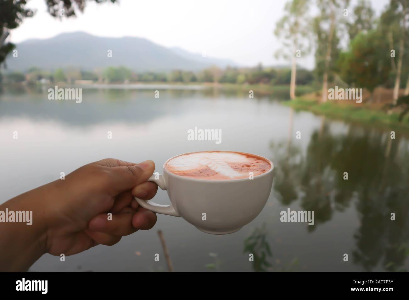 serving hot tea ,milk tea or hot milk tea Stock Photo - Alamy