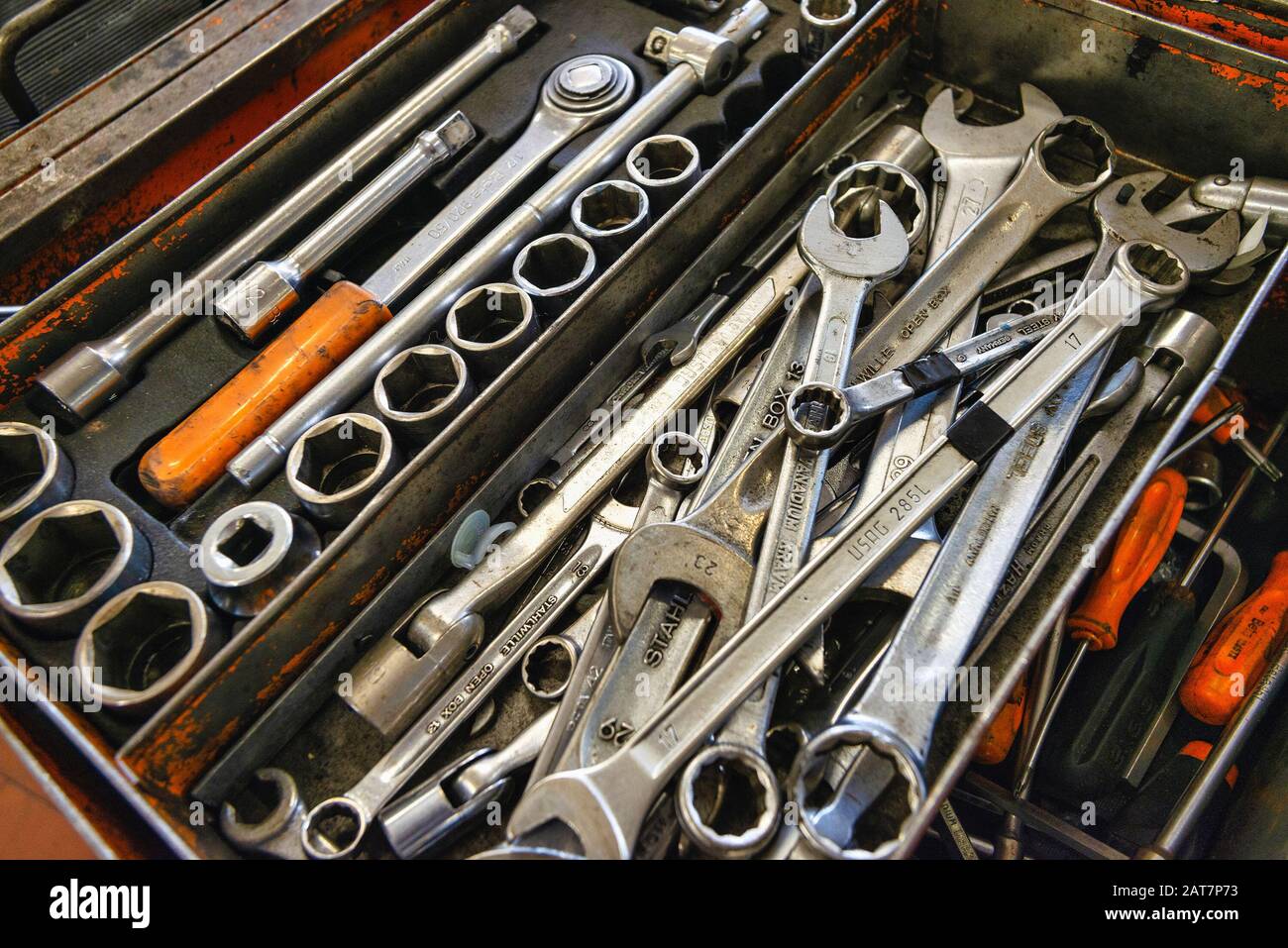 wrench tool drawers Stock Photo - Alamy