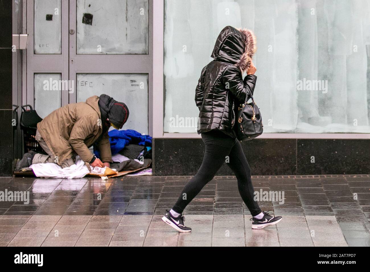 Homeless Tramp Vagrant Sleeping Rough High Resolution Stock Photography ...